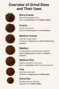 Coffee Grind Size Chart for Every Brewing Method